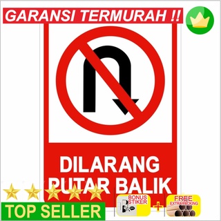 Jual Grosir Rambu Dilarang Putar Balik 35cm x 50cm Plat Alumunium ...