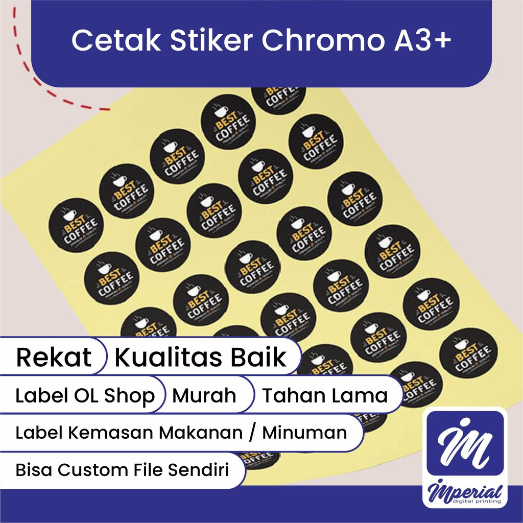 Jual Cetak Sticker A3+ Chromo Custom A3+ Stiker Label Makanan Seal Box ... Jual Cetak Sticker A3+ Chromo Custom A3+ Stiker Label Makanan Seal Box ...