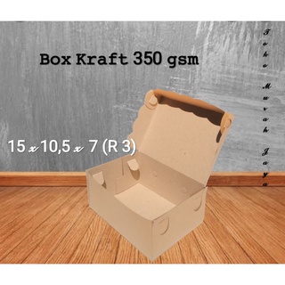 Jual (Box murah) Box kraft coklat tebal ukuran 15 x 10,5 x 7 (R3) , Box ...