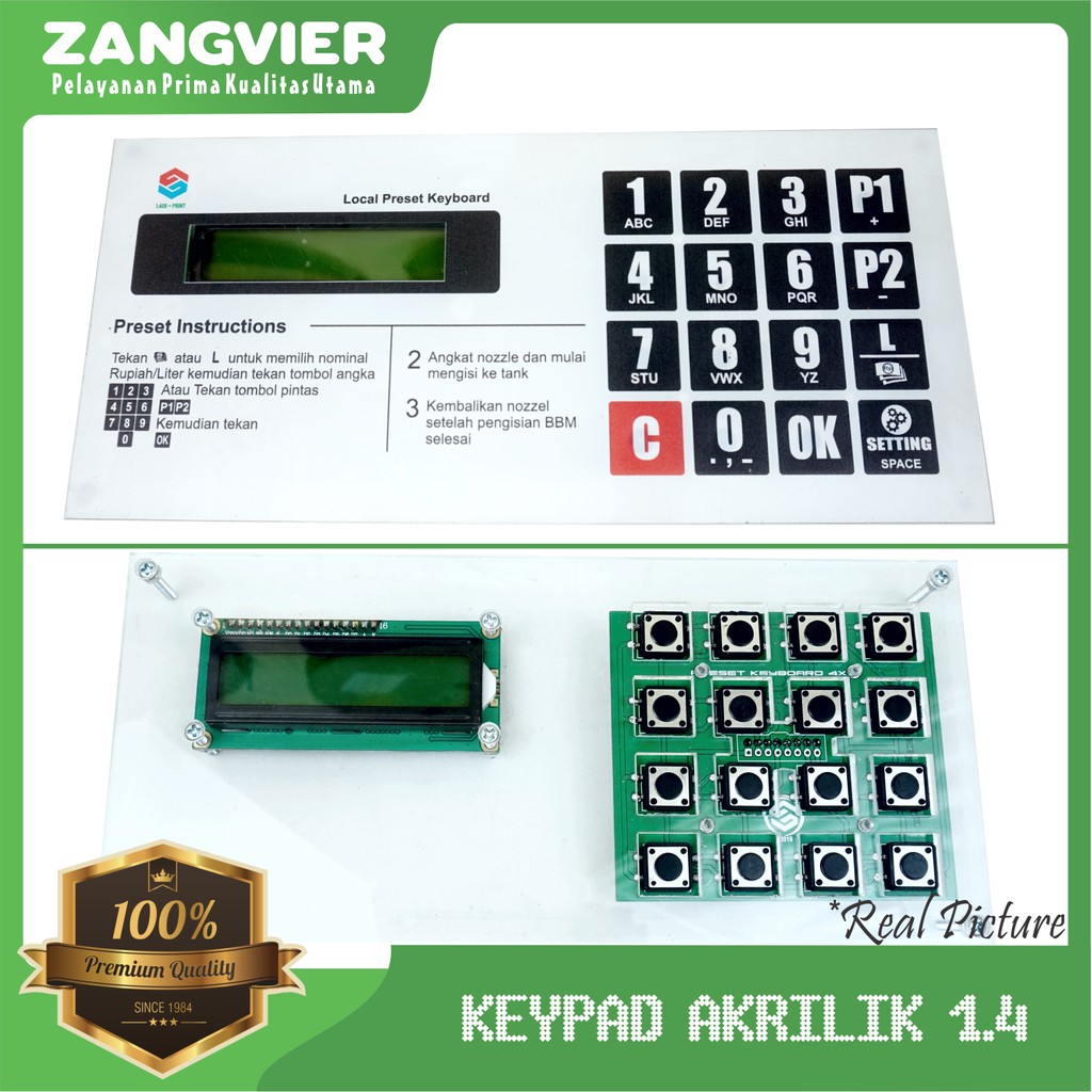 Jual KEYPAD PERTAMINI - POM MINI 1.4 AKRILIK ( COPER PUTIH / HITAM ...