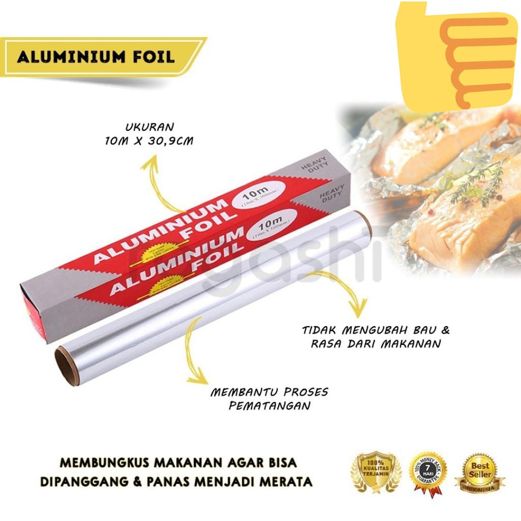 Jual Aluminum foil 10MX30cm kertas timah pembungkus makanan | Shopee ...