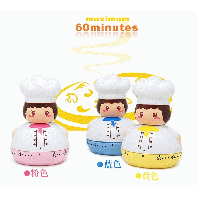 Jual Timer Masak Mekanik Berbentuk Kartun Koki Lucu | Shopee Indonesia