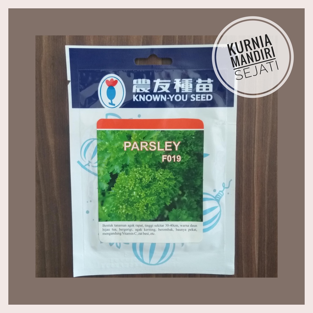 Jual Benih daun PARSLEY / PETERSELI Known You Seed Original Packing 10 ...
