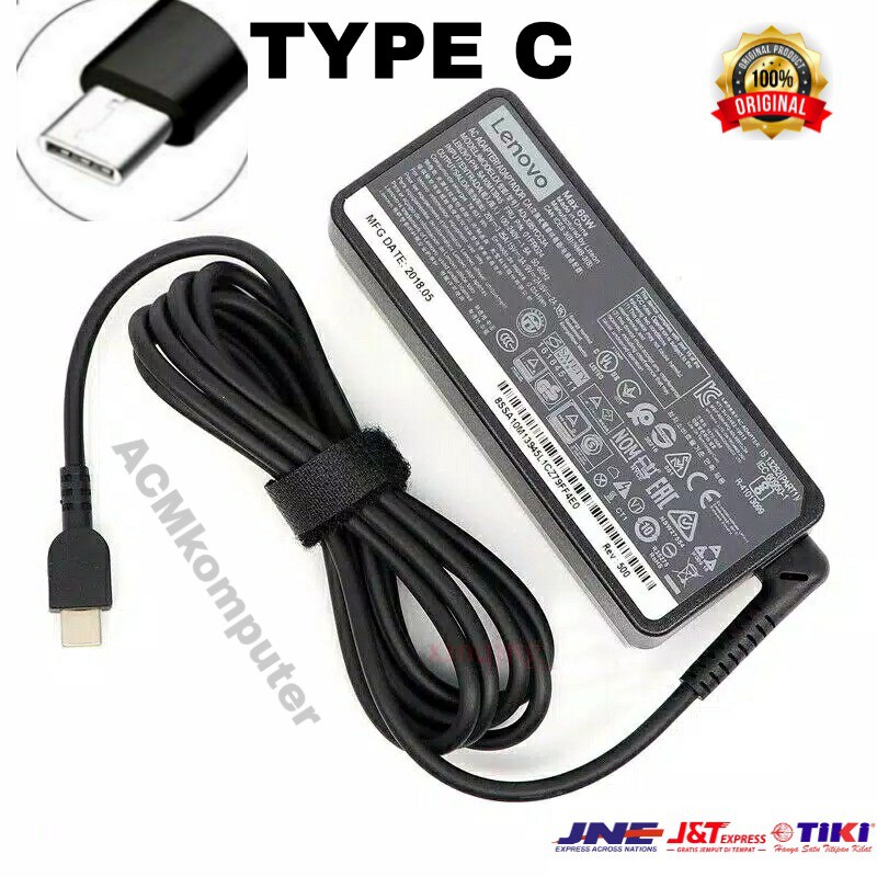 Jual Charger for Lenovo ThinkPad X1 T480 T480S T580 T580s T570 E580 ...