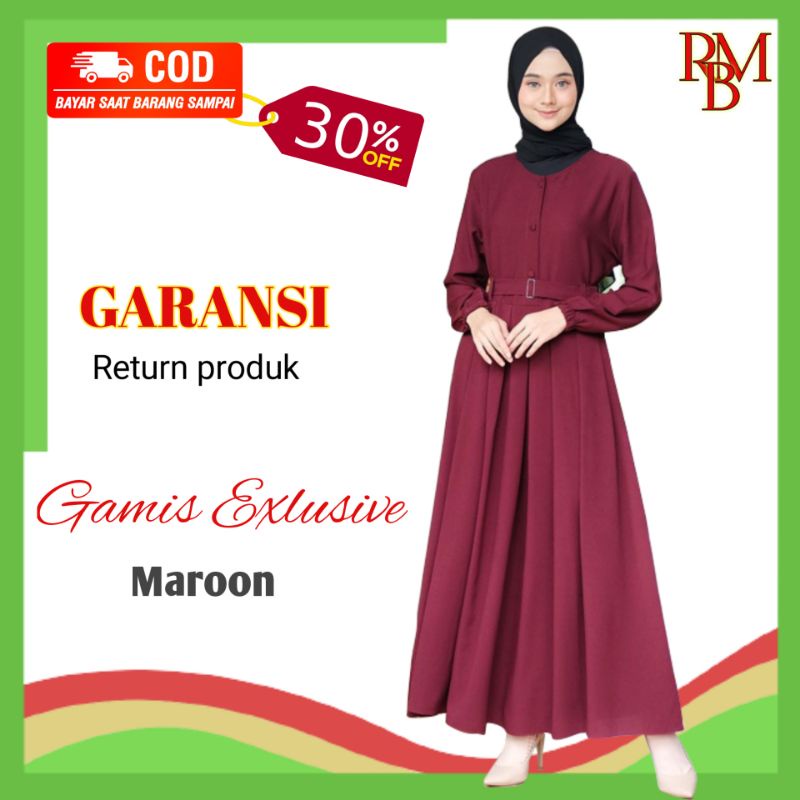 Jual Pakaian Baju Bj Gamis Belt Long Dress Dres Fashion Style Ibu Hamil ...