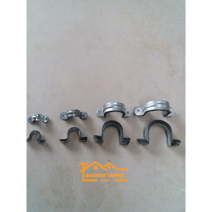 Jual Klem Pipa Plat / Clamp Pipa Pipe Paralon Besi / Klem Omega Galvanis - 2" Inch SUJ | Shopee ...
