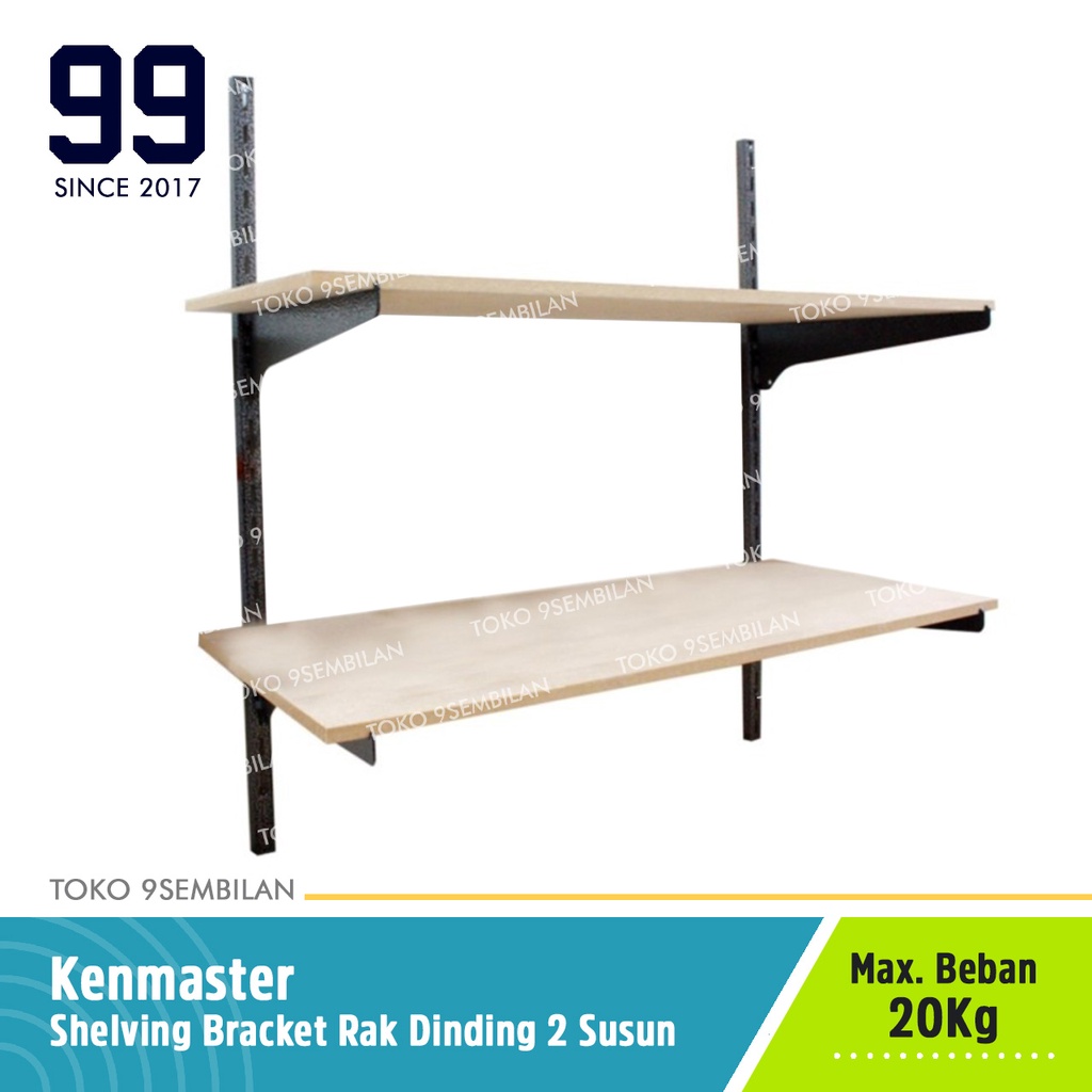 Jual Kenmaster Rak Dinding 2 Susun Besi - Selving Bracket Rak Tembok ...