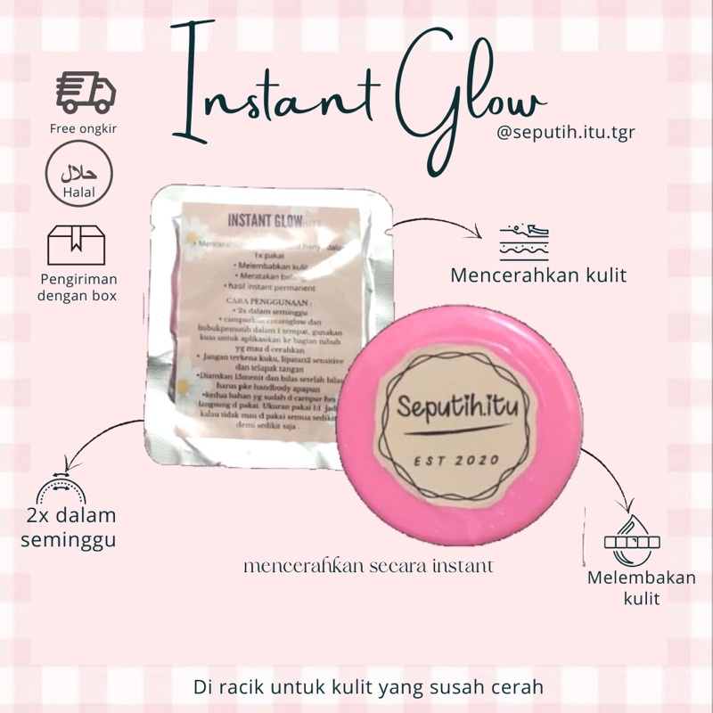 Jual Instant Glow by seputih.itu (FREE KUAS) | Shopee Indonesia