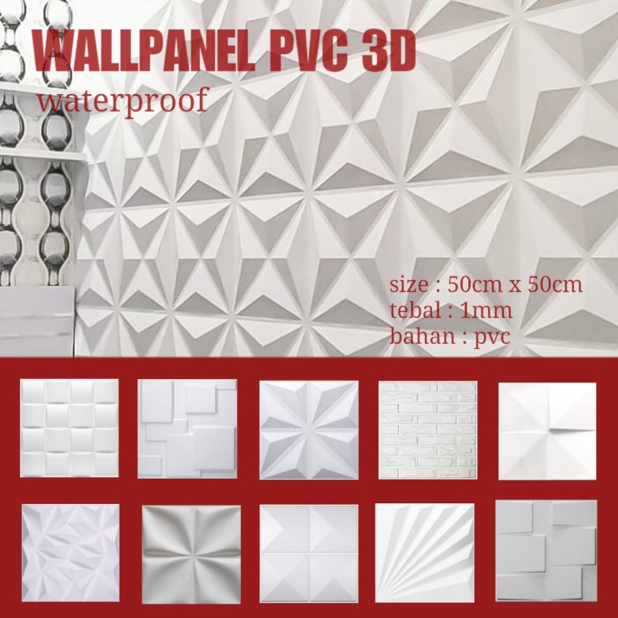 Jual Wallpanel Dinding 3D PVC Wallpaper Dinding Ornamen Dekorasi ...