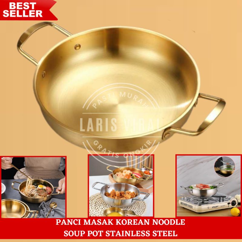 Jual Panci Masak Korean Ramen Ramyeon Noodle Soup Pot Stainless Steel ...