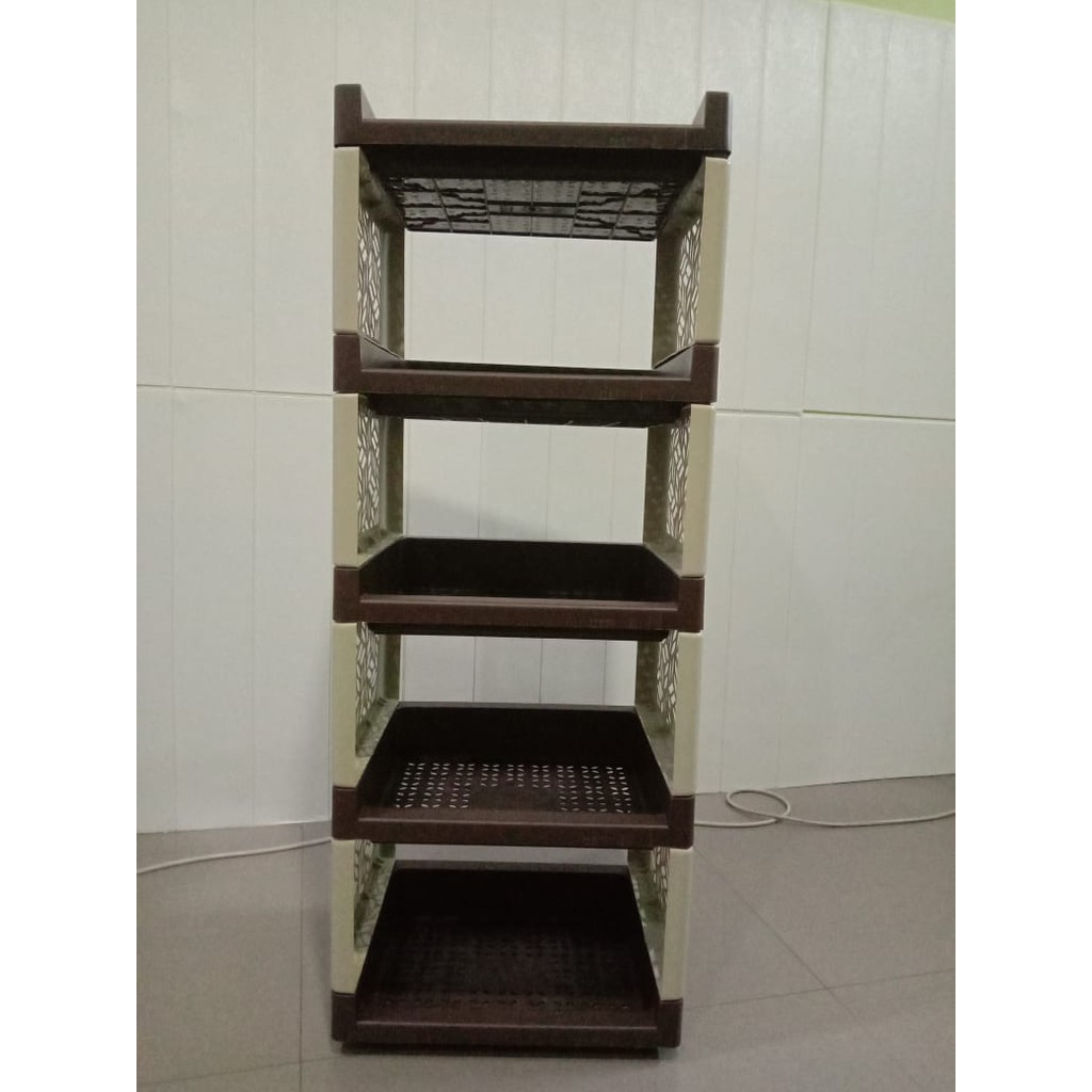 Jual PROMO RAK PLASTIK / RAK SUSUN / RAK BUKU / RAK PORTABLE RODA RAK ...
