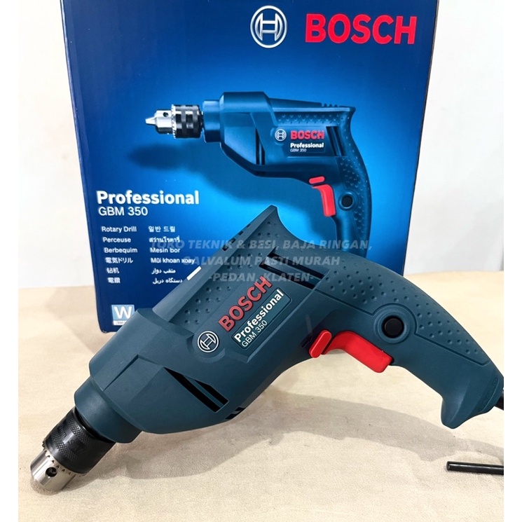 Jual Bor Besi Bosch 10mm GBM350 Mesin Bor Kayu 10 mm GBM 350 drill ...