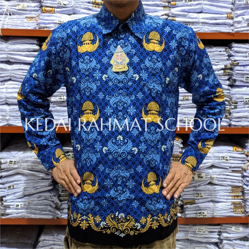 Jual Baju Kemeja Seragam Batik Korpri Pria Laki Terbaru Lapis Furing ...