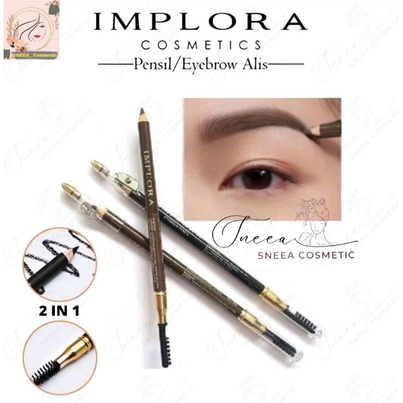 Jual IMPLORA Eyebrow Pencil Alis 2 in 1 ( Pensil + Serut + Sikat ...