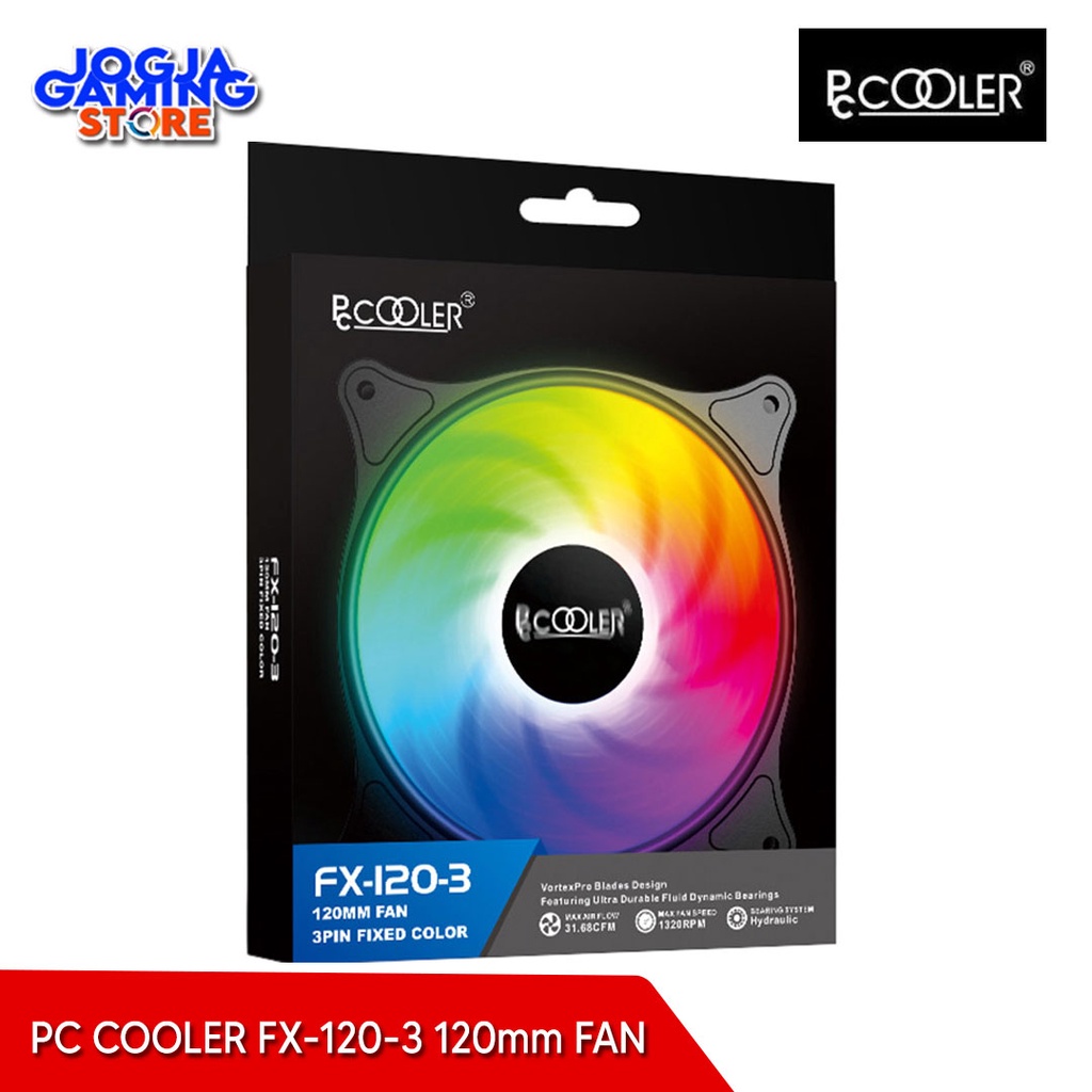 Jual FAN RGB RAINBOW FIX STATIC PC COOLER FX-120 HITAM Indonesia|Shopee ...