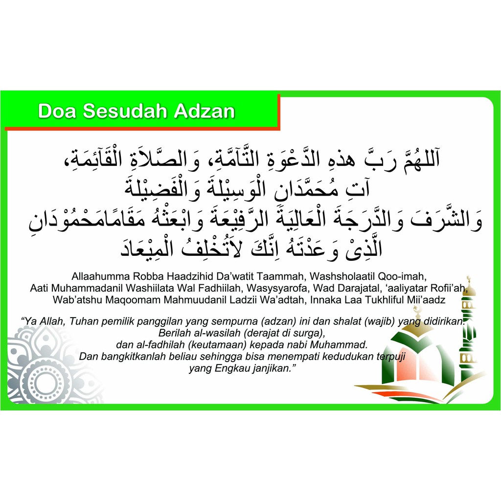 Jual Stiker doa setelah adzan | Shopee Indonesia