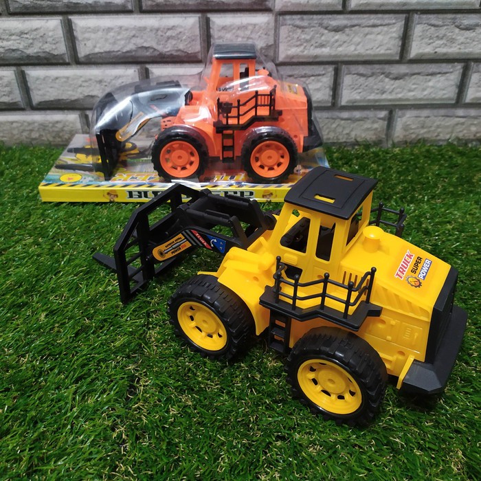 Jual Mainan Truk Forklift Edukasi - Miniatur Truck Traktor Angkut ...