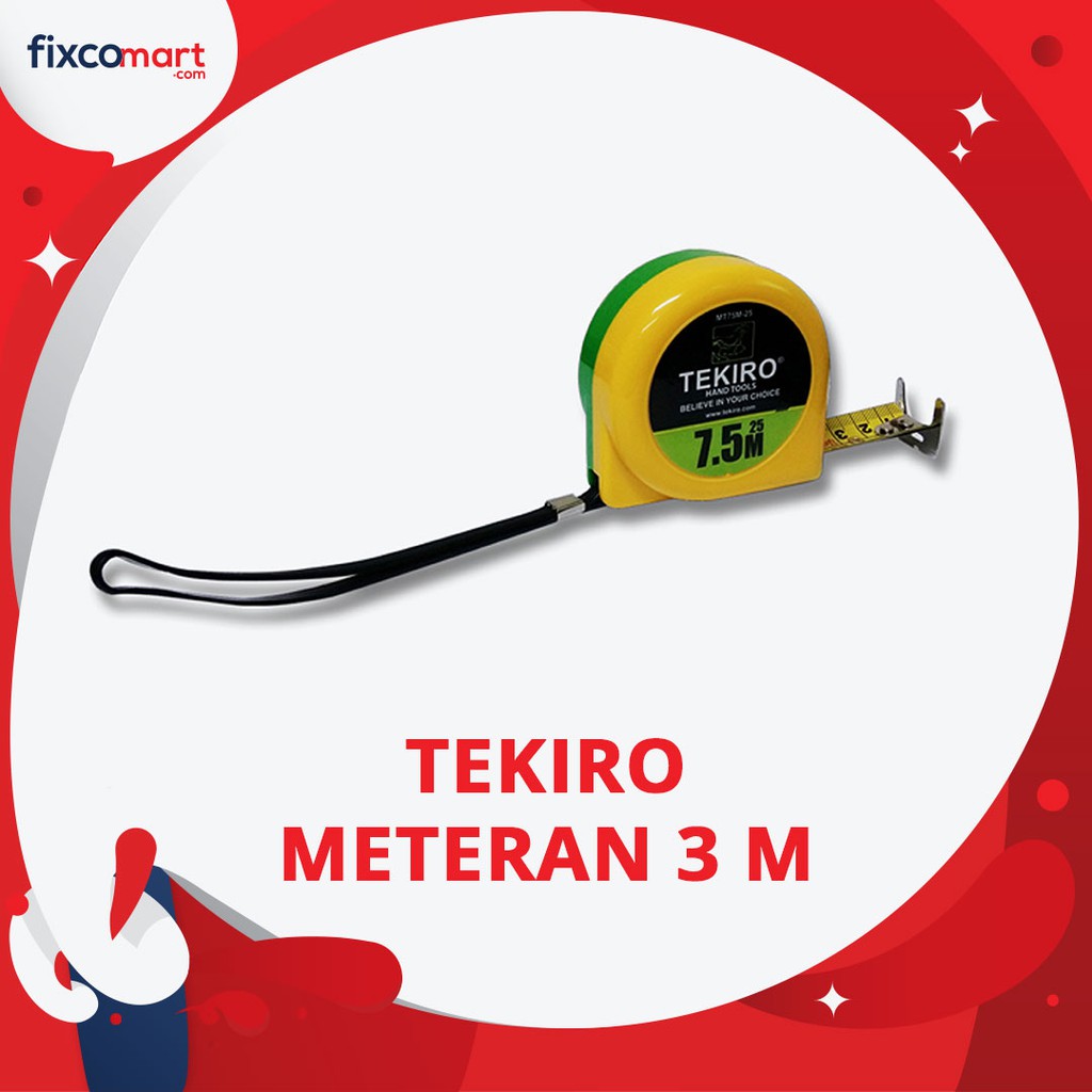Jual Tekiro Meteran 3 M / Measurement Tape | Shopee Indonesia