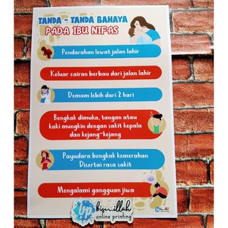 Jual Poster Kebidanan Tanda Bahaya Pada Ibu Nifas | Shopee Indonesia