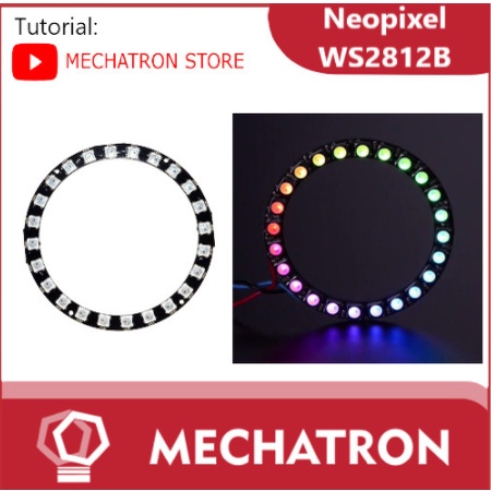 Jual 24 Bit LED WS2812 5050 RGB LED Ring Lamp Light Neopixel Arduino 24Bit | Shopee Indonesia