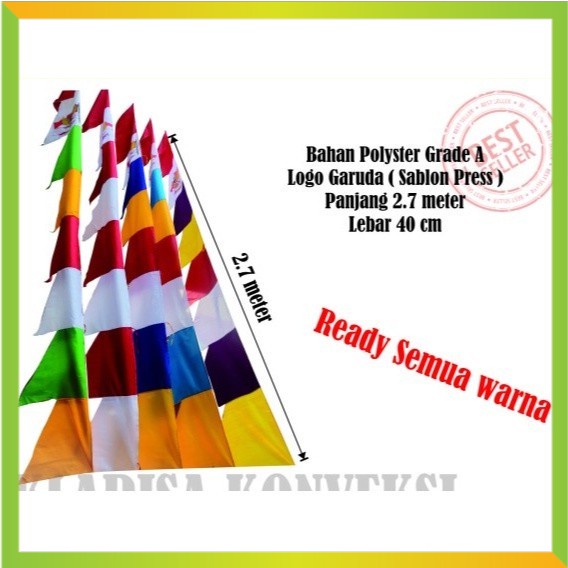 Jual Bendera Umbul Umbul Merah Putih Agustusan dengan Gambar Garuda Warna Warni Murah | Shopee ...