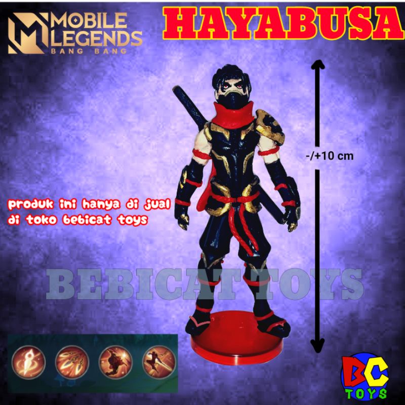 Jual mainan miniatur statue action figure HAYABUSA mobile legends hand ...