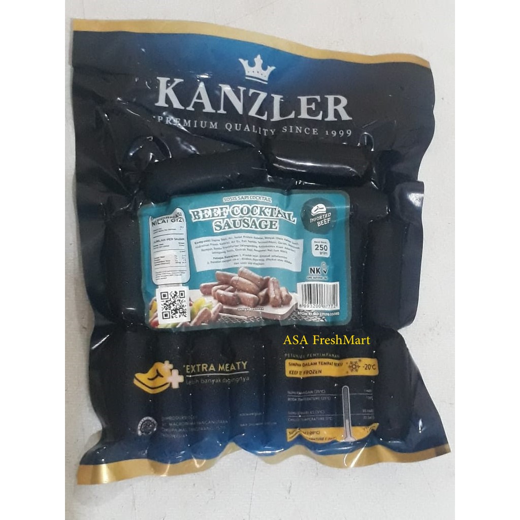 Jual Kanzler Beef Cocktail Sausage (Sosis sapi mini) 250 gr (20 pcs ...