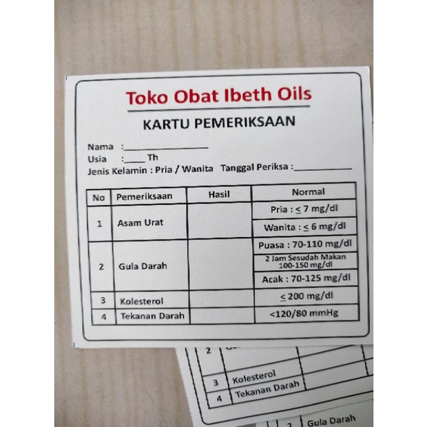 Jual Kartu Pemeriksaan Pasien | Shopee Indonesia Jual Kartu Pemeriksaan Pasien | Shopee Indonesia