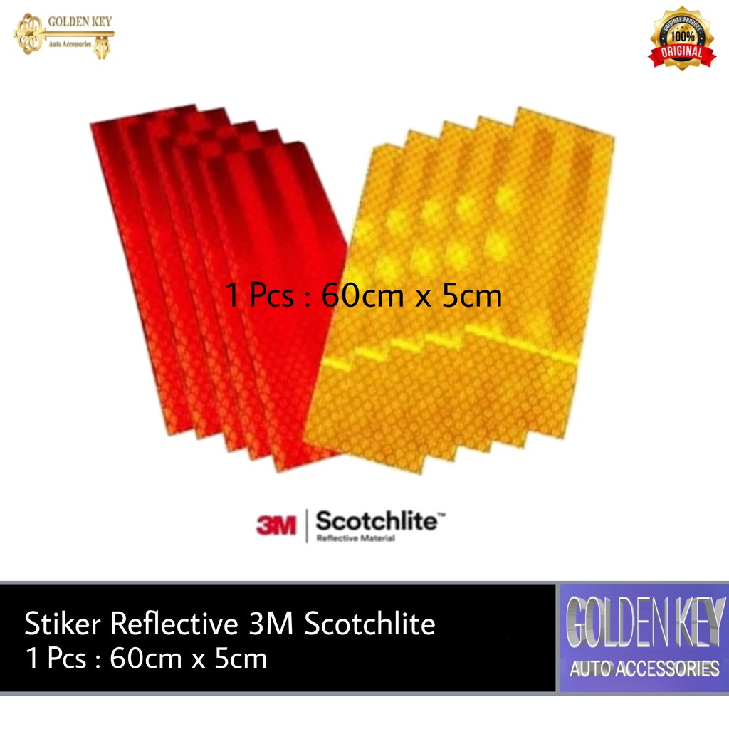 Jual Stiker Reflective 3M Reflektor Mobil Box Kir Dishub @60cm | Shopee ...