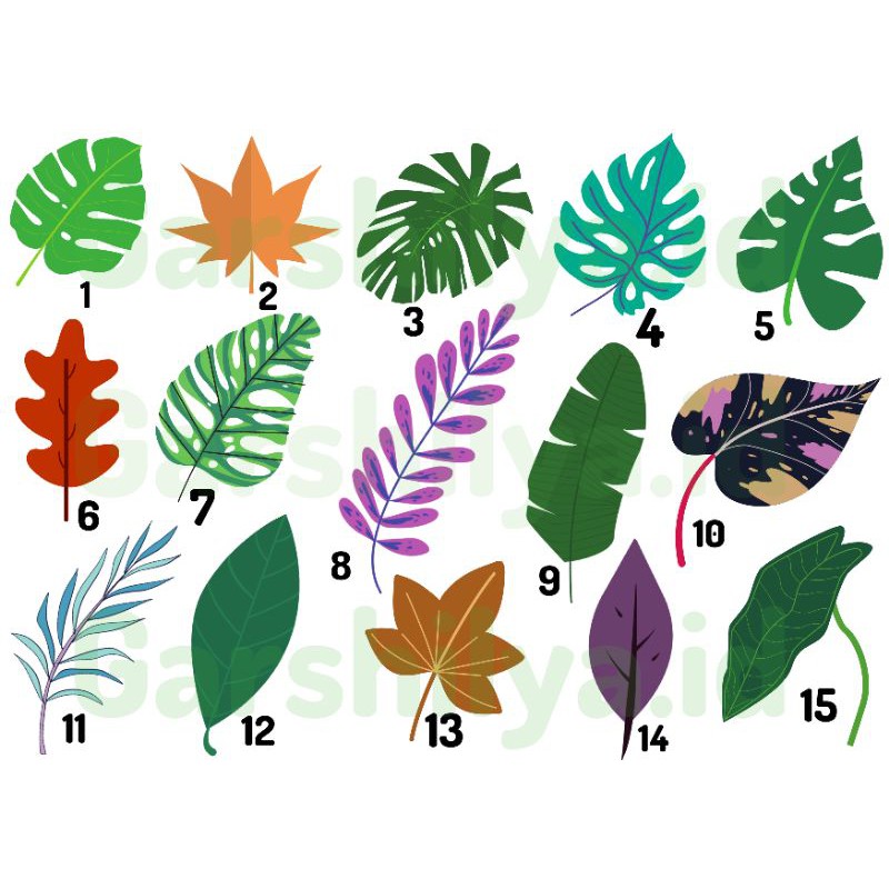 Jual [Min. Order 5] Stiker daun estetik untuk jurnal/Buku diary/case hp ...