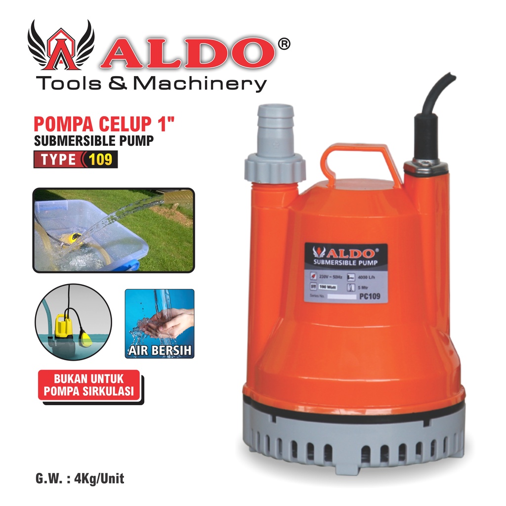 Jual Pompa Celup /Submersible Pump 1" Type : 109 Merk Aldo | Shopee ...