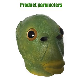 Jual Hot TikTok Mainan topeng kepala ikan hijau Bahan Latex Untuk ...