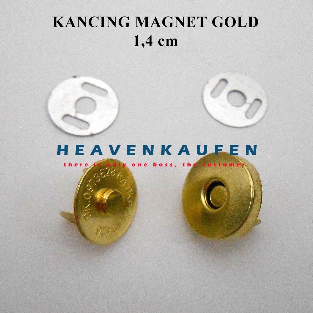 Jual Kancing Magnet Gold Kecil 1,4 cm Untuk Tas, Dompet, Clutch Dll ...