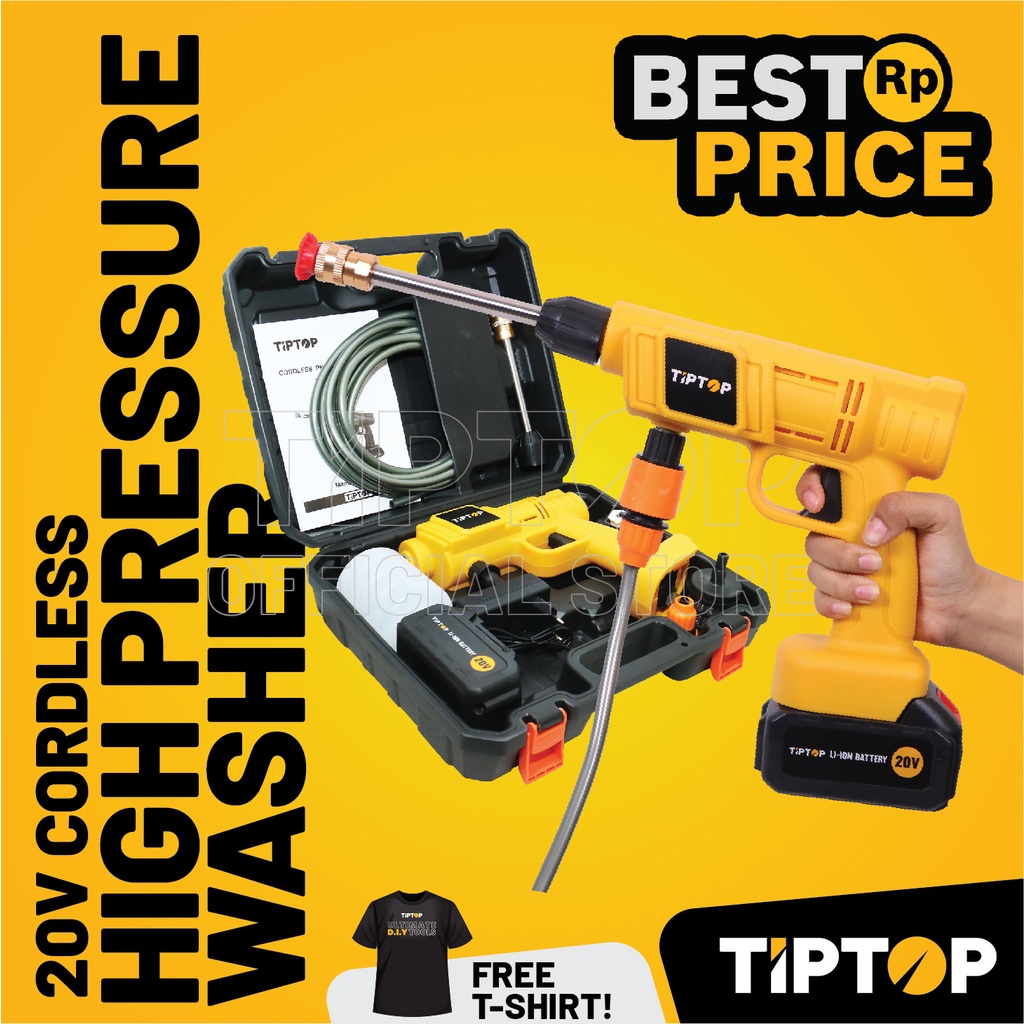 Jual TIP TOP Cordless High Pressure Washer / Jet Cleaner 20V (BPW-200 ...