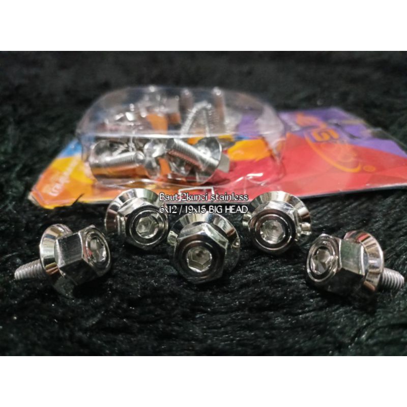 Jual Baut 2kunci stainless 6x12 / 19x15 BIGHEAD | Shopee Indonesia