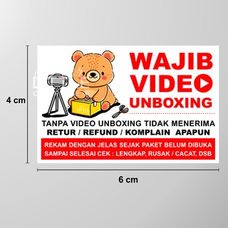 Jual STICKER WAJIB VIDEO UNBOXING (100 pcs) size XS 4x6 cm | Shopee ...