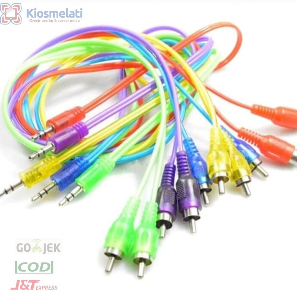 Jual Kabel Aux Audio 1 in 2 Musik Salon ke HP Jek Speaker Konektor ...
