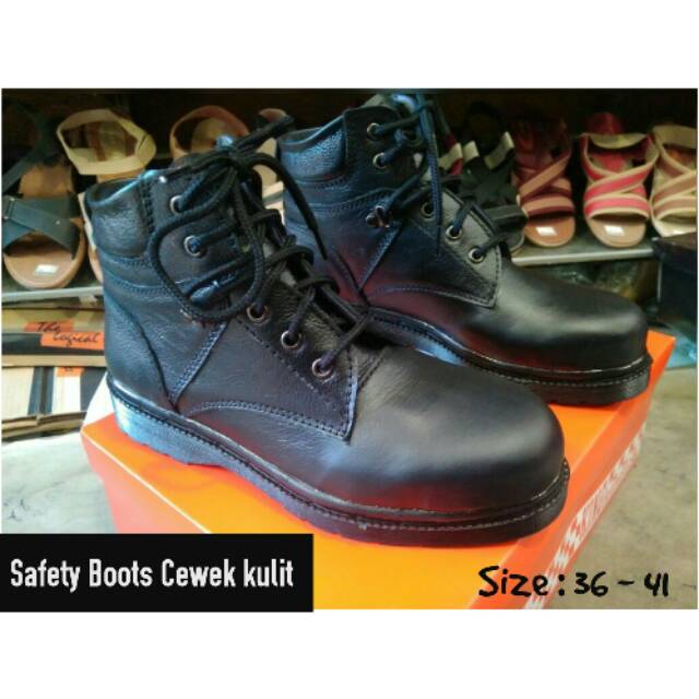 Jual Sepatu Safety Wanita Ujung Besi Shofa Original Tali Pendek Semi ...