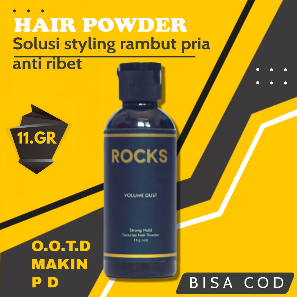 Hair styling hairnerds powder pria pomade rambut bubuk pomed bedak ...