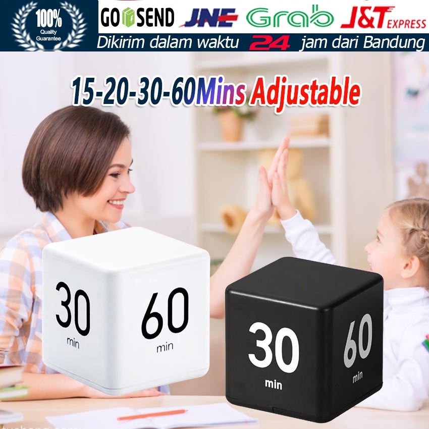 Jual Timer Digital Dapur Kotak Countdown Cube Timer Jam LED / Jam Meja ...