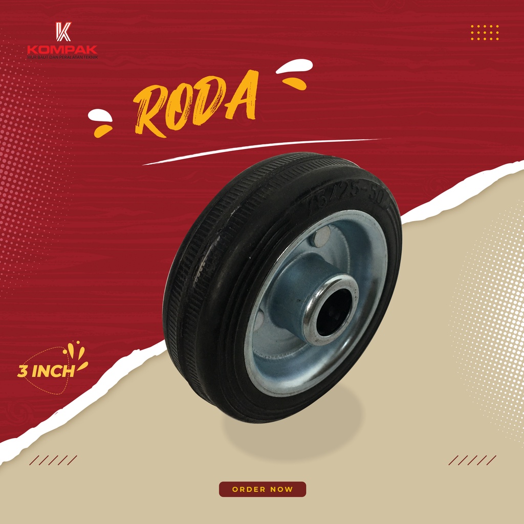 Jual Roda Etalase 3 inch / wheel only Roda Karet Etalase Gerobak ...