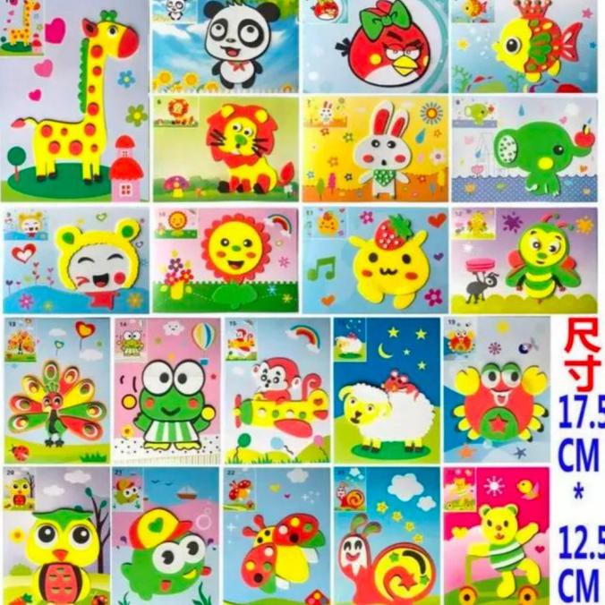 Jual Mainan Edukasi Anak ~ Menempel Sticker Sponges Diy Eva Stickers ...