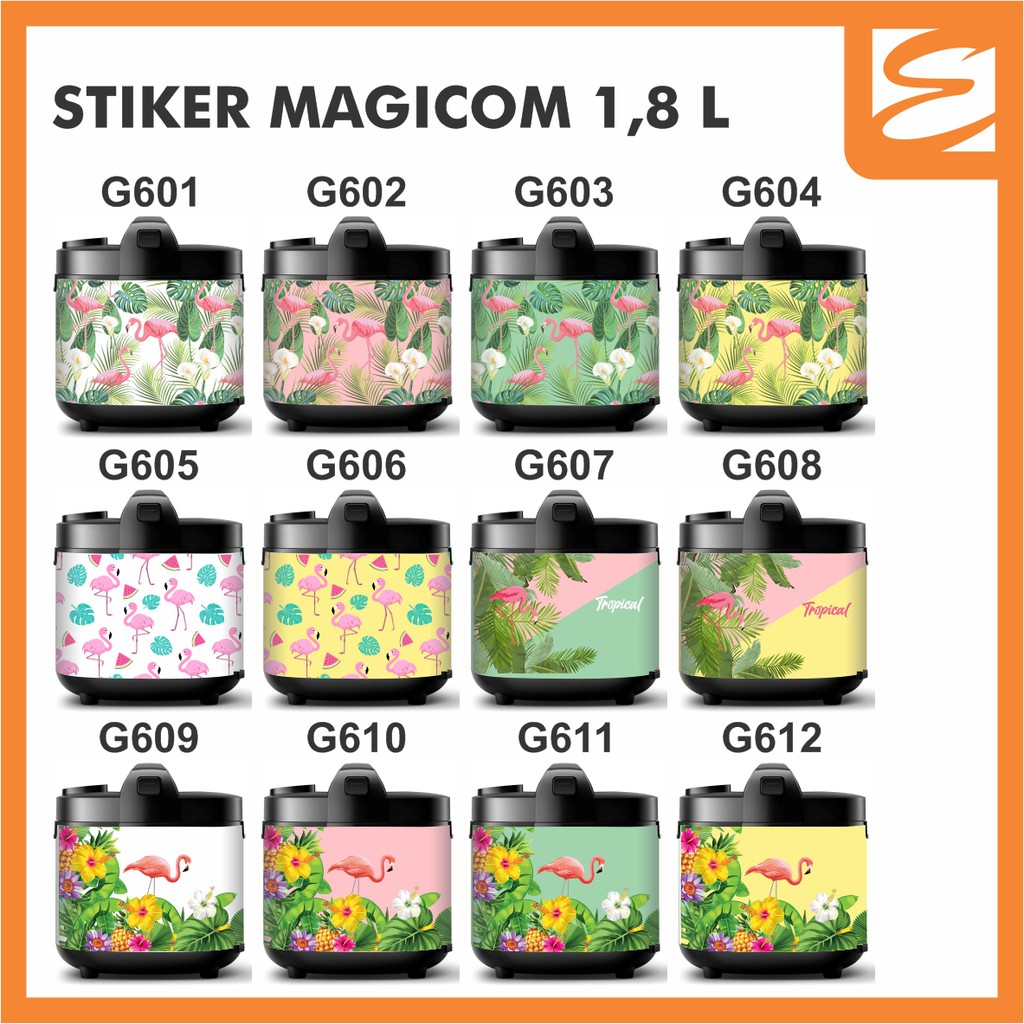 Jual Stiker magicom 1.8L (90cm x 20cm) - flamingo (Sticker magicom ...