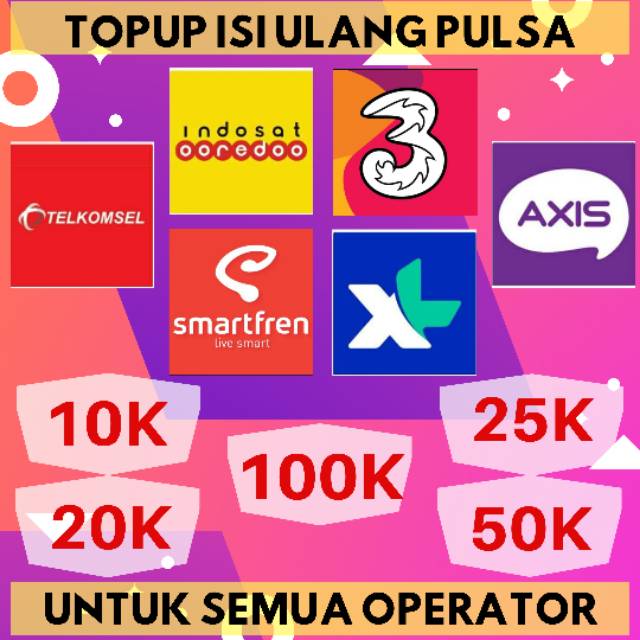 Jual PULSA REGULER IM3 MENTARI SIMPATI ALL OPERATOR 5RB 10RB 20RB 25RB ...