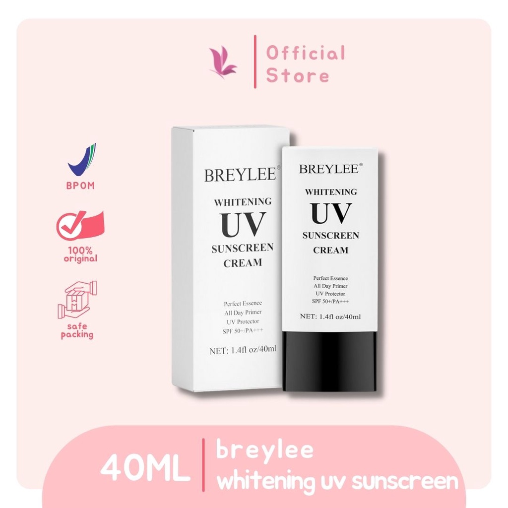 Jual [FREE GIFT] Breylee UV Whitening Sunscreen Cream 40ML | Shopee ...