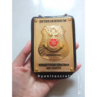 Jual Custom Kalung Lencana Polisi | Name Tag KTA Polri | Id Card ...