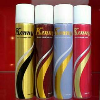KENNY ALL VARIANT Hair spray WARNA hitam coklat bronze merah biru hijau ...