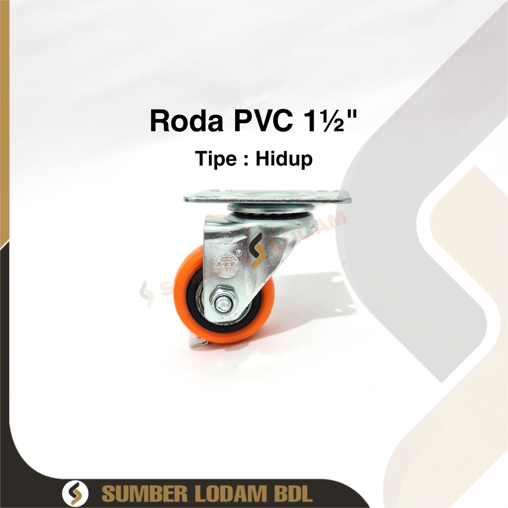 Jual Roda Caster 11/2" / Roda PVC 11/2" Tipe Hidup ROHA | Shopee Indonesia