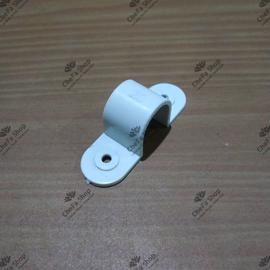 Jual Klem Pipa Listrik 20 MM / Clamp Conduit PVC 20MM / Putih | Shopee ...