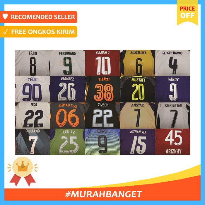 Jual Sepak Bola & Futsal - Custom Font Nameset Jersey Bola (Cutting ...